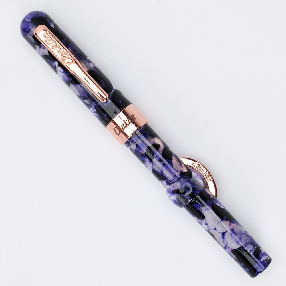 Conklin Mark Twain Crescent Purple Fusion with Rosegold Fountain Pen ...