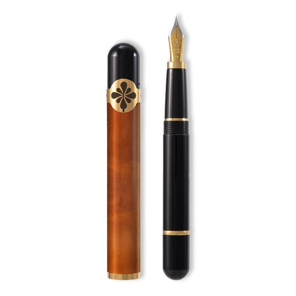 Diplomat XO Triple 5 Camel Leather Fountain Pen | EndlessPens