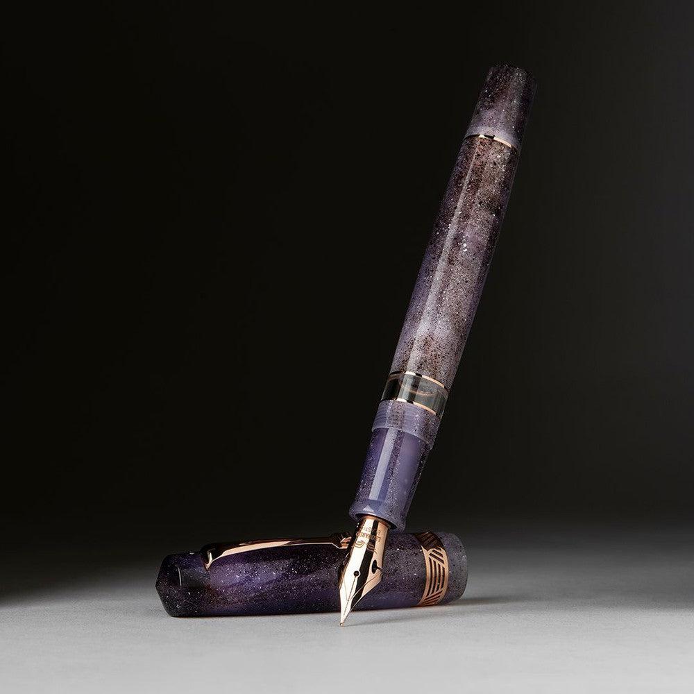 Leonardo Momento Magico Amethyst Fountain Pen (Stainless Steel ...