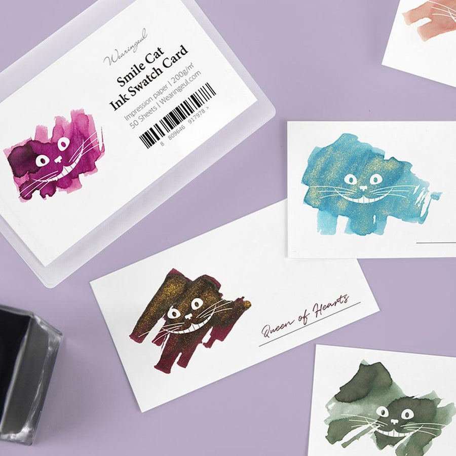 Wearingeul Ink Smile Cat Color Chart Card (50 Sheets) | EndlessPens
